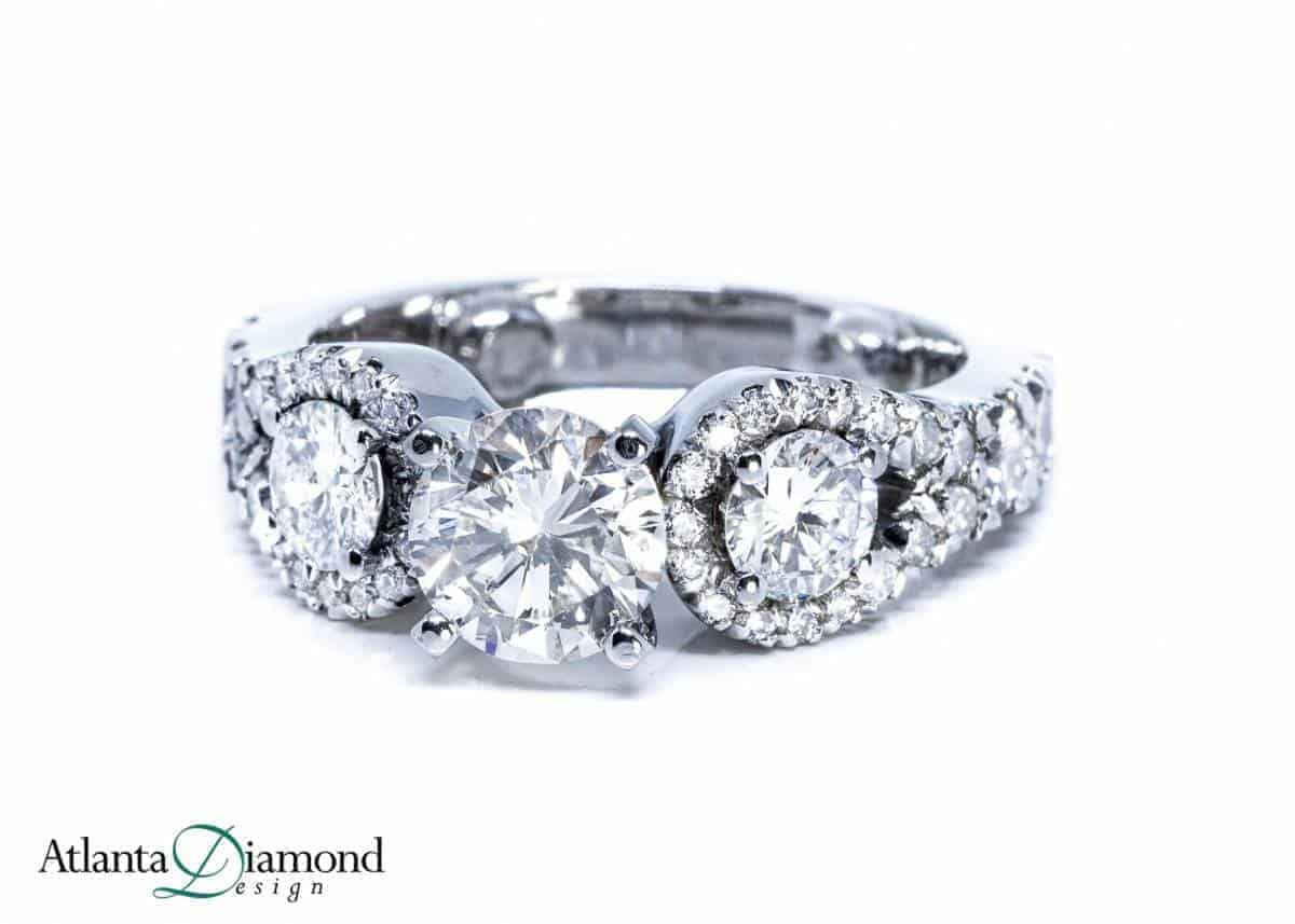 Oval Diamond 5 Stone Engagement Ring | Atlanta Diamond Design